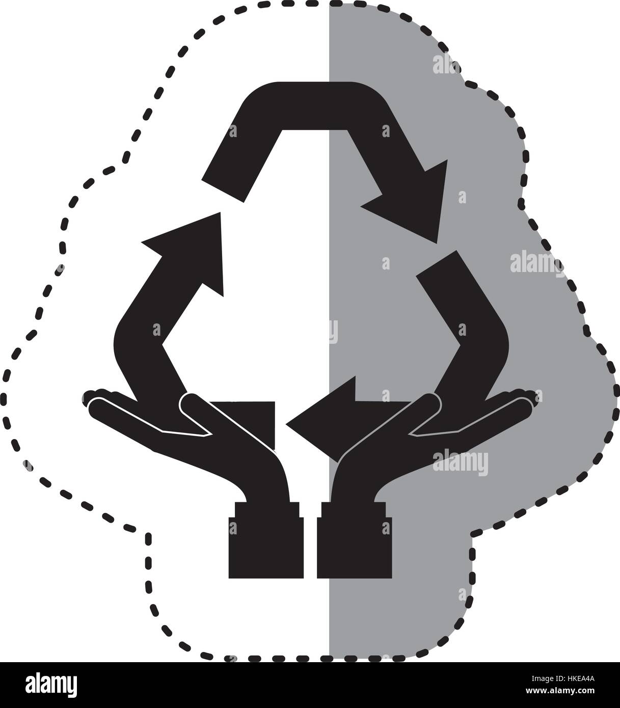 Recycling arrows symbol hands hi-res stock photography and images - Alamy