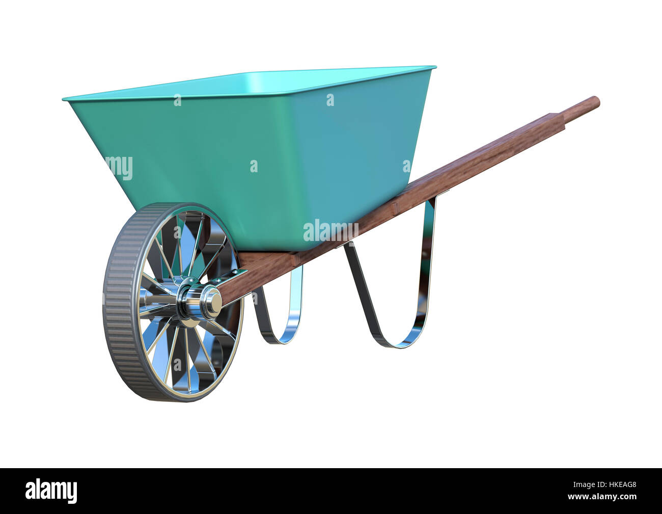 3D rendering of a wheelbarrow isolated on white background Stock Photo ...