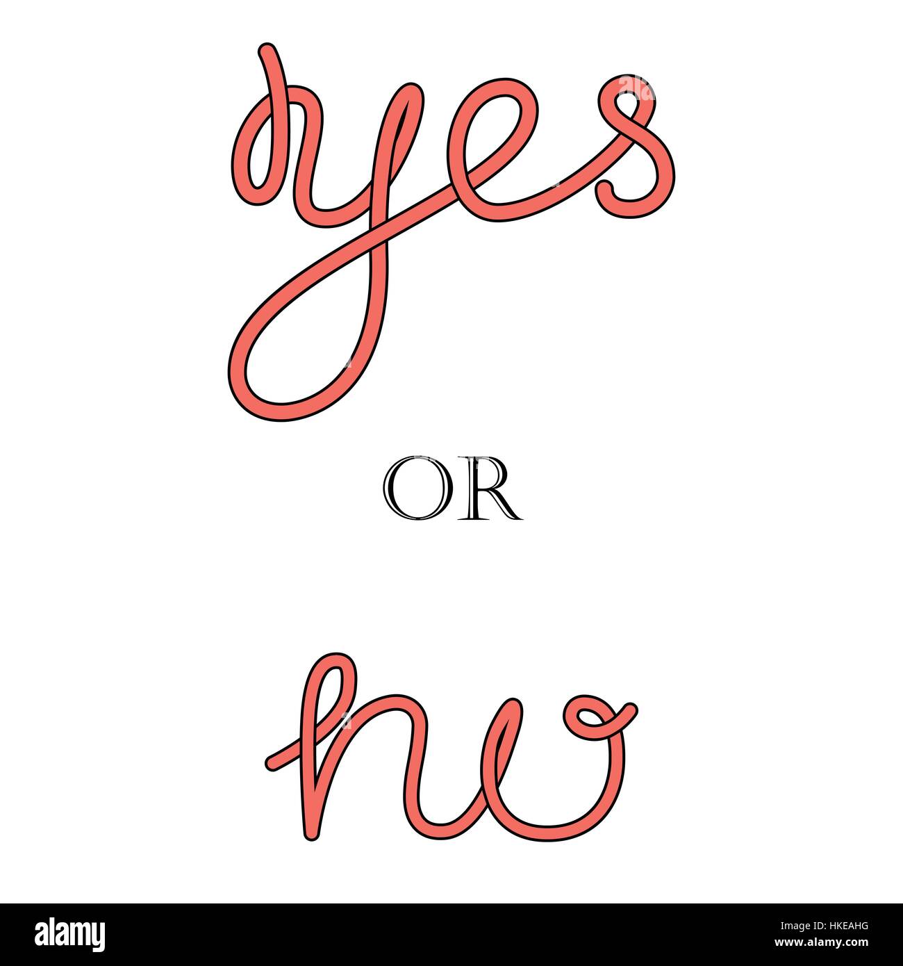 Hand drawing lettering Cut Out Stock Images & Pictures - Alamy