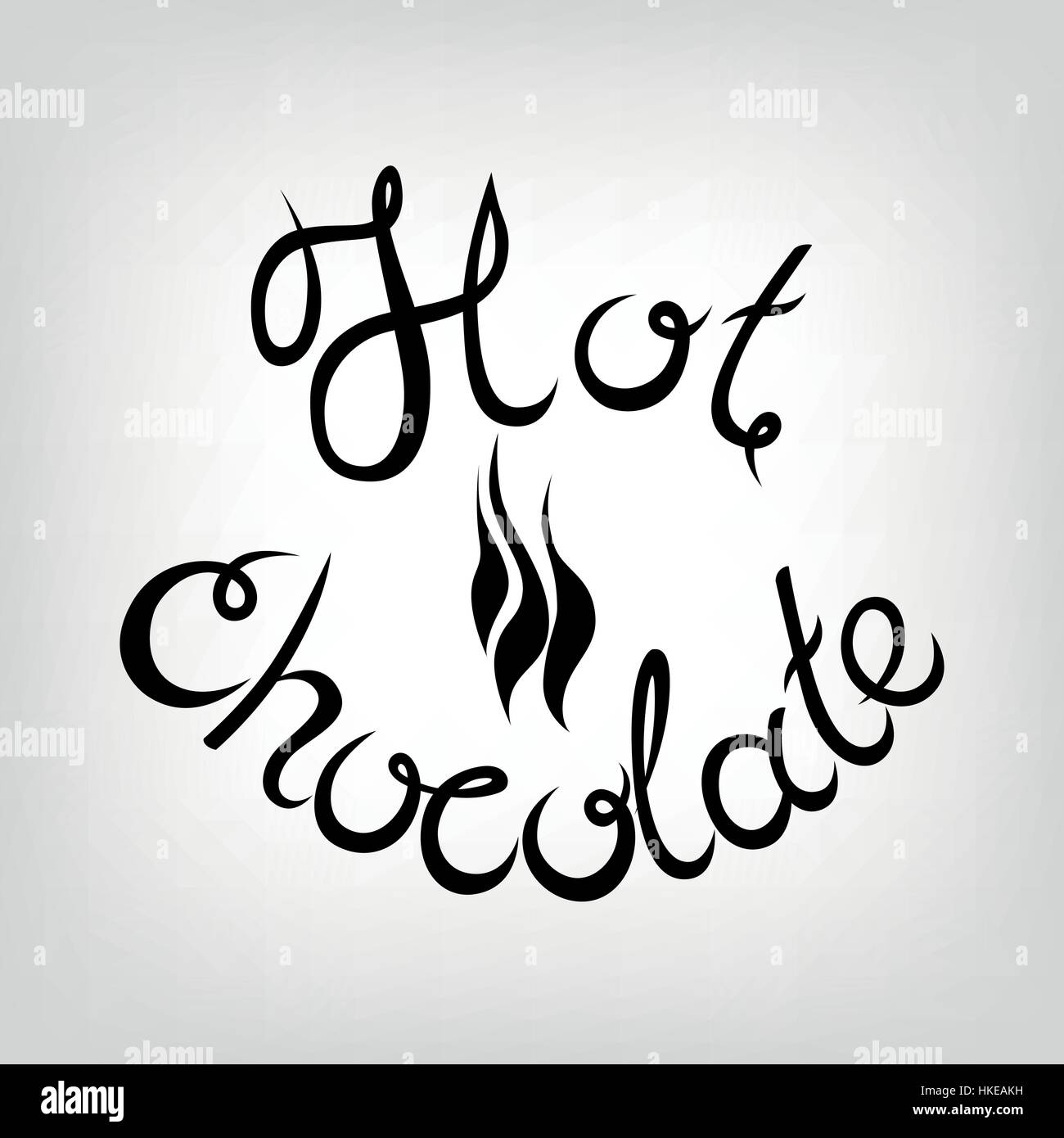Vector Hand-drawn Lettering. Hot chocolate Stock Vector Image & Art - Alamy