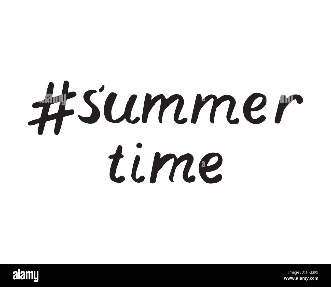 lettering summer time. Hand Drawn Lettering Vector. Summer Time Stock ...