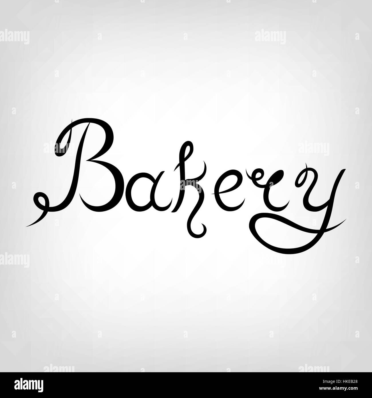 Vector Hand-drawn Lettering. Bakery Stock Vector Image & Art - Alamy