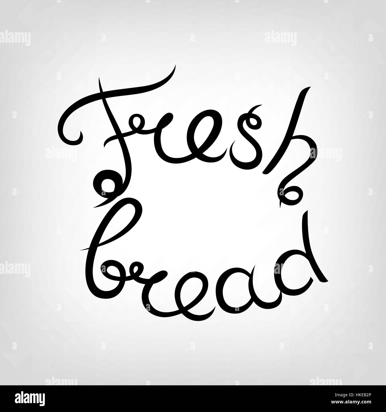 Vector Hand-drawn Lettering. Fresh bread Stock Vector Image & Art - Alamy