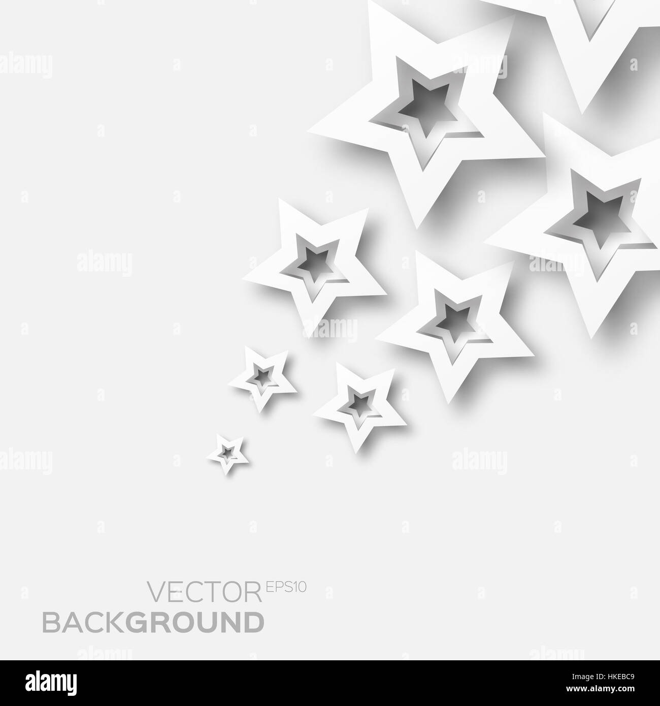 Abstract white paper stars background. 3d paper design elements. Vector ...