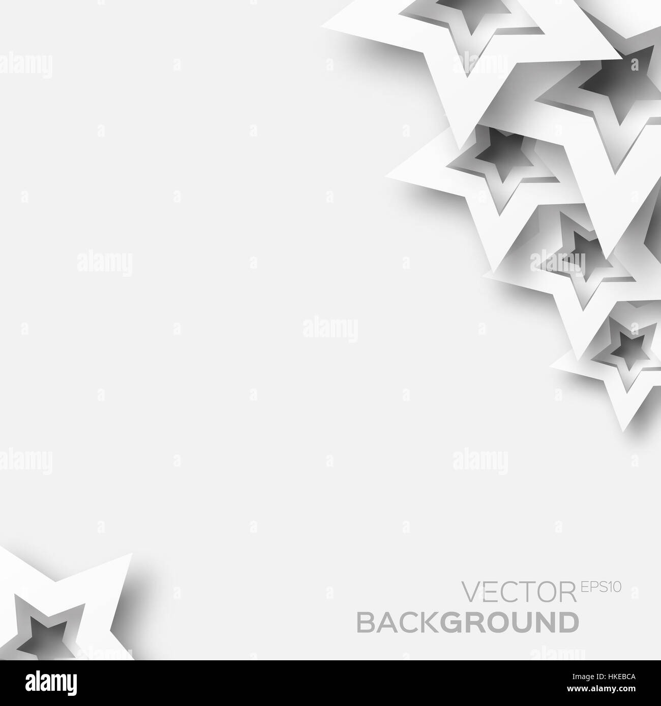 Abstract white paper stars background. 3d paper design elements. Vector ...