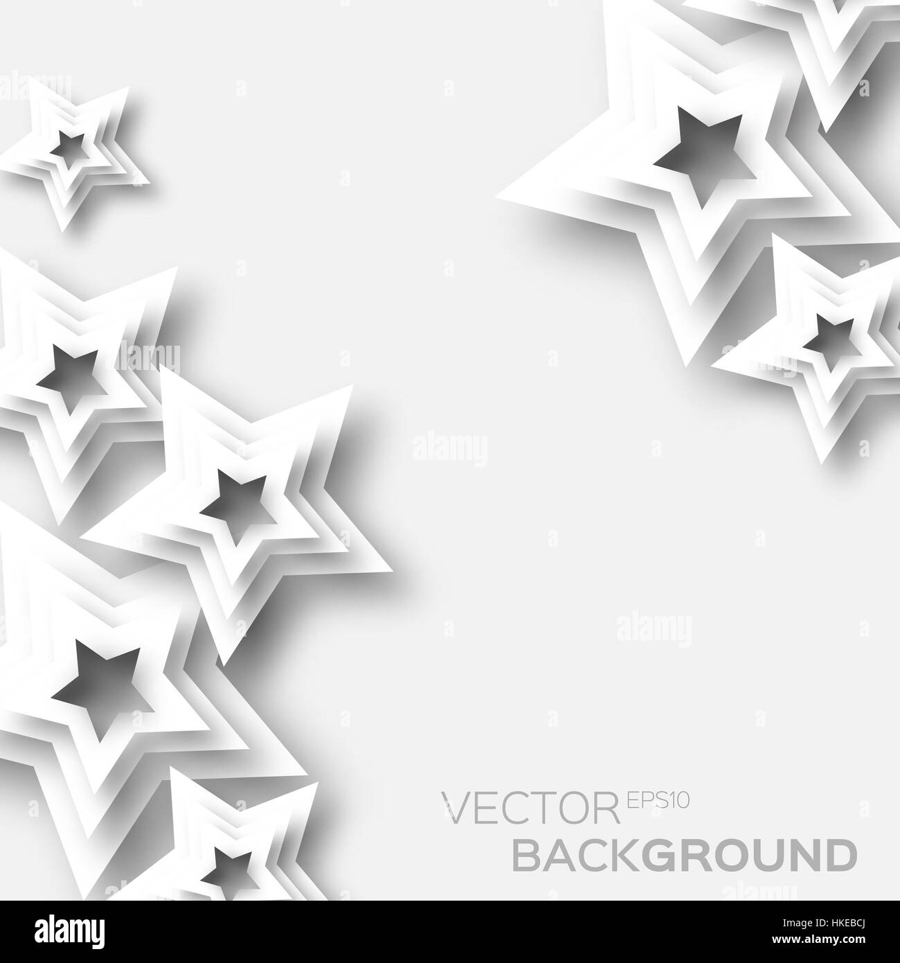 Abstract white paper stars background. 3d paper design elements. Vector ...