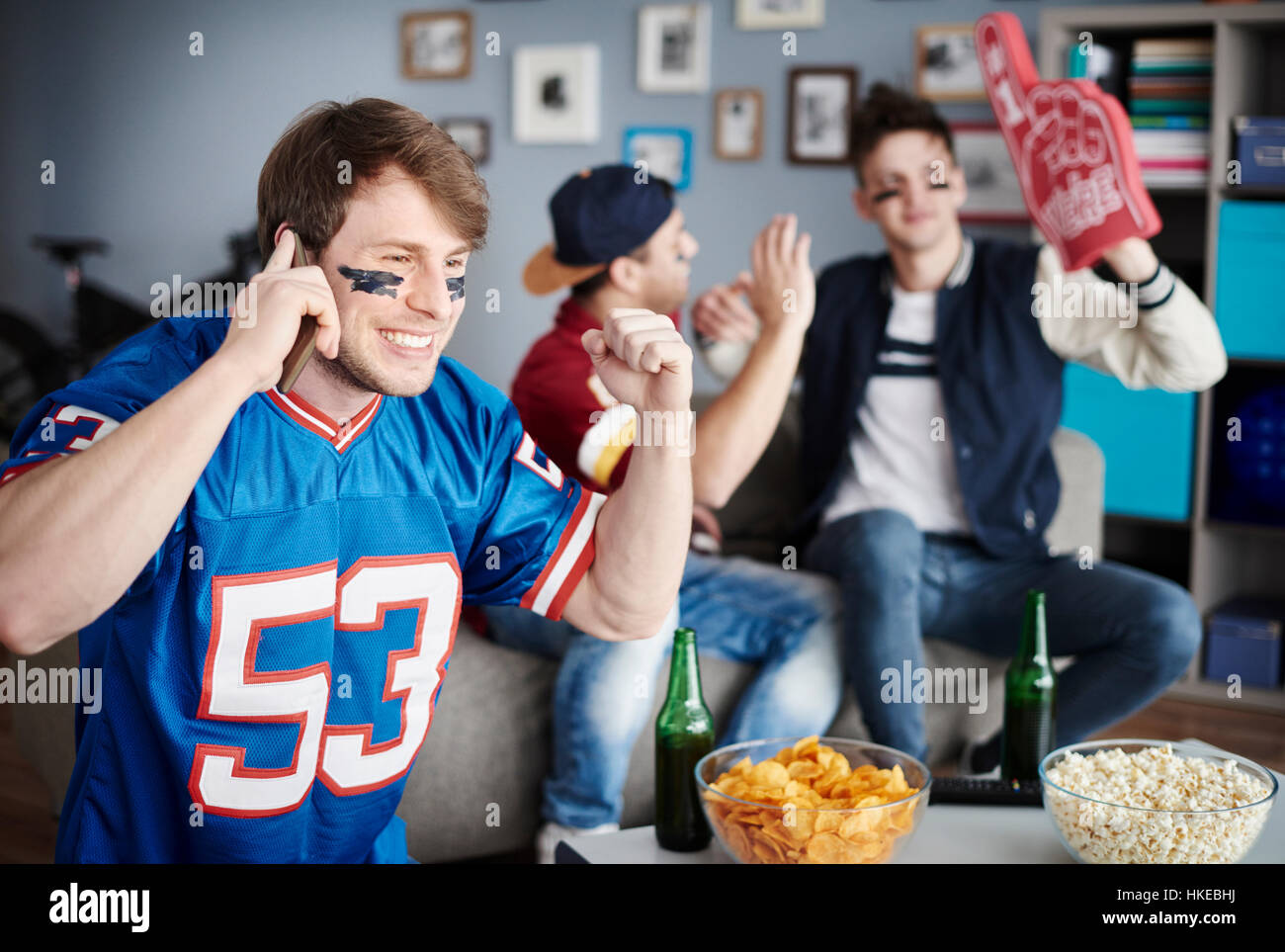 Football fans mobile phone hi-res stock photography and images - Alamy