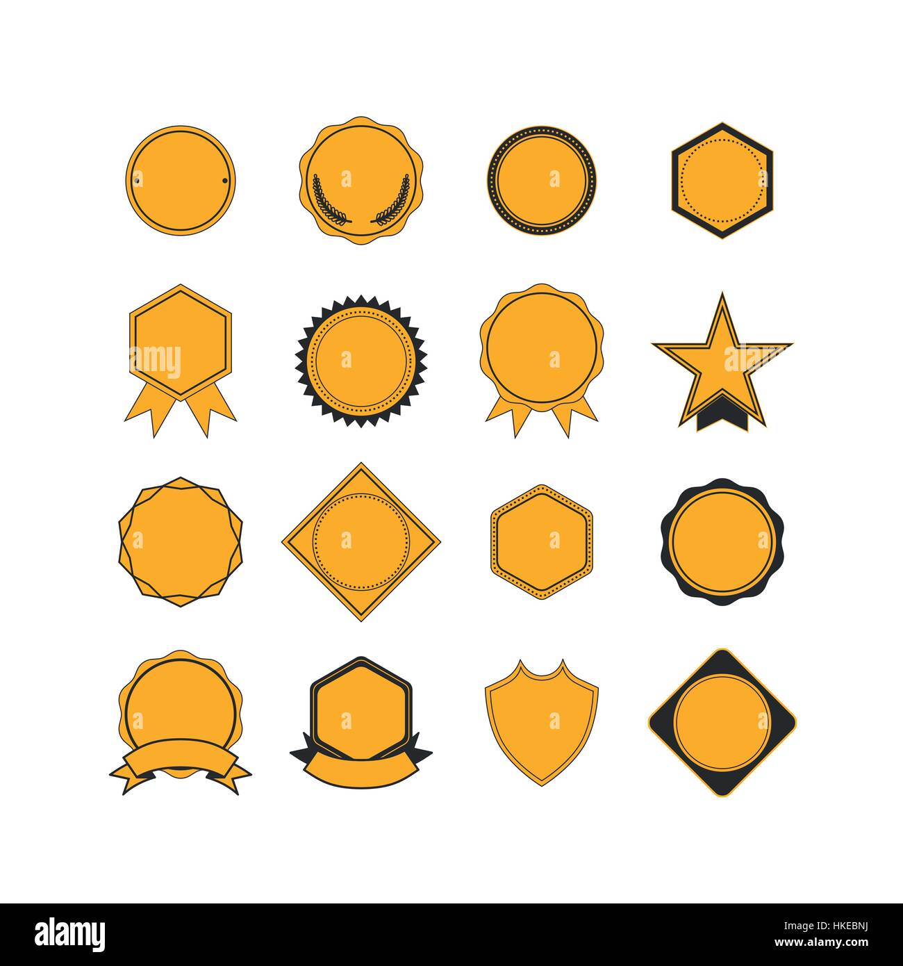 Setof medals isolated on white. label designs Stock Vector Image & Art ...