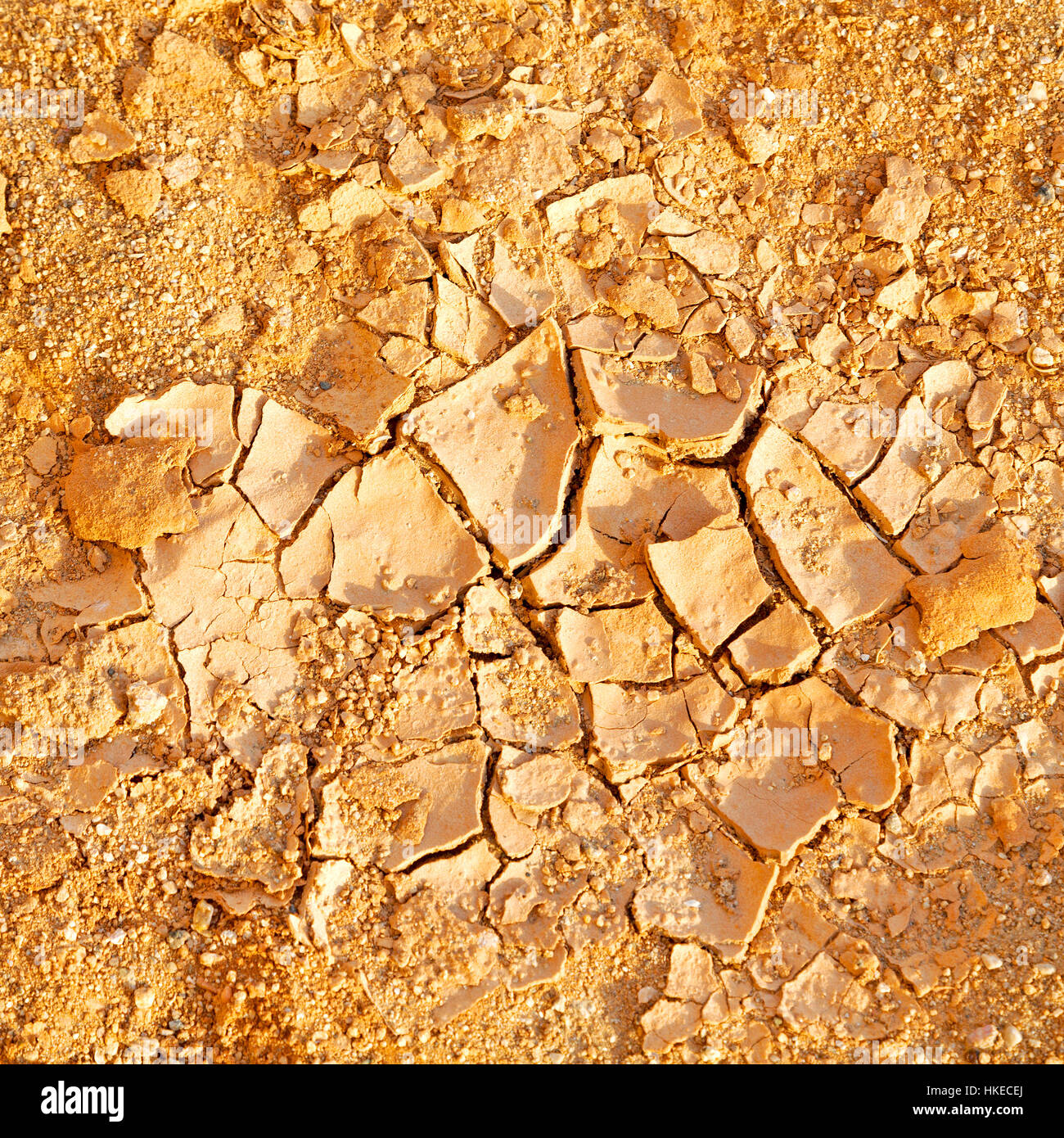 old desert and the abstract cracked sand texture in oman rub al khali ...