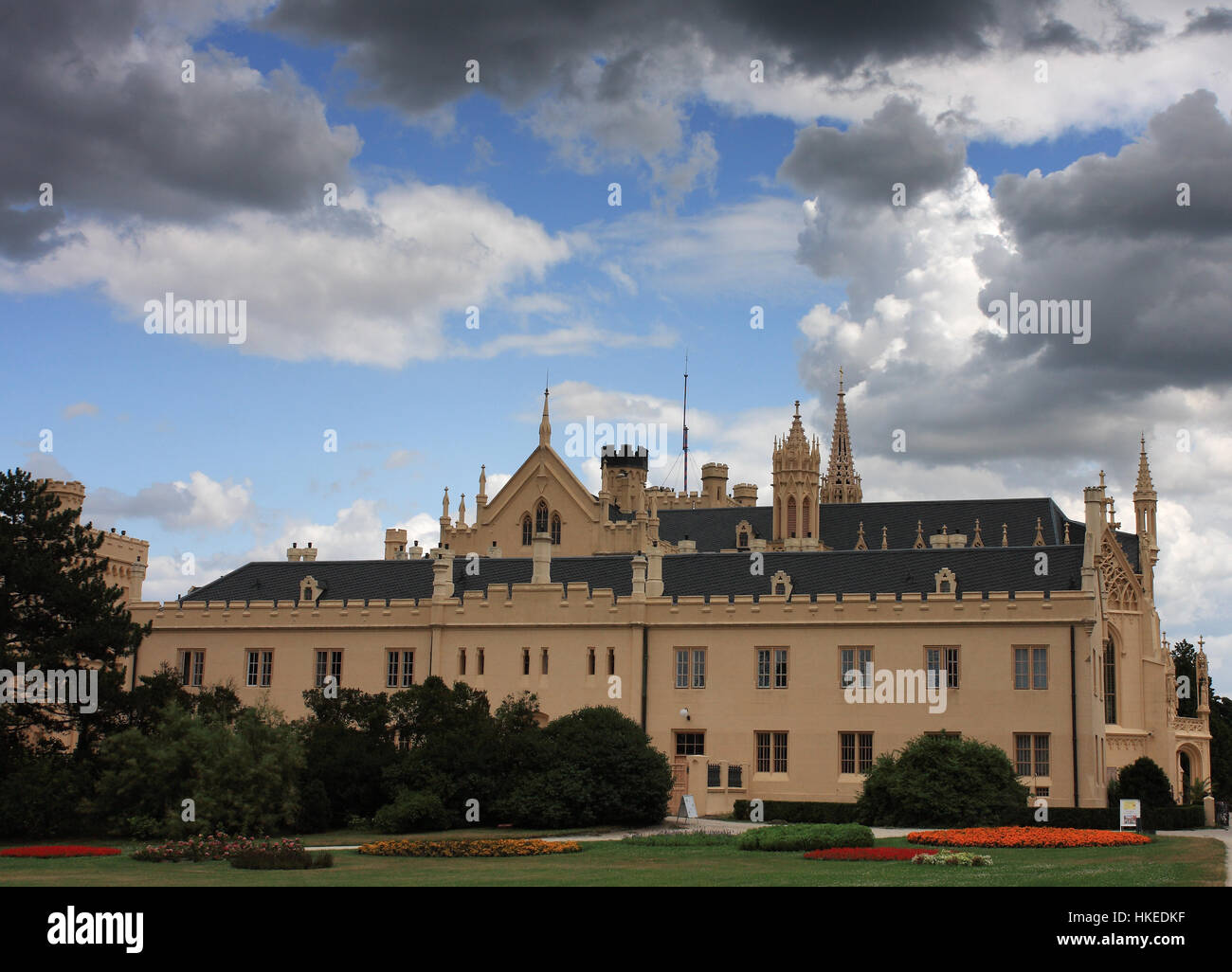 Castle Lednice with gardens in Czech Republic in Europe , Unesco world ...