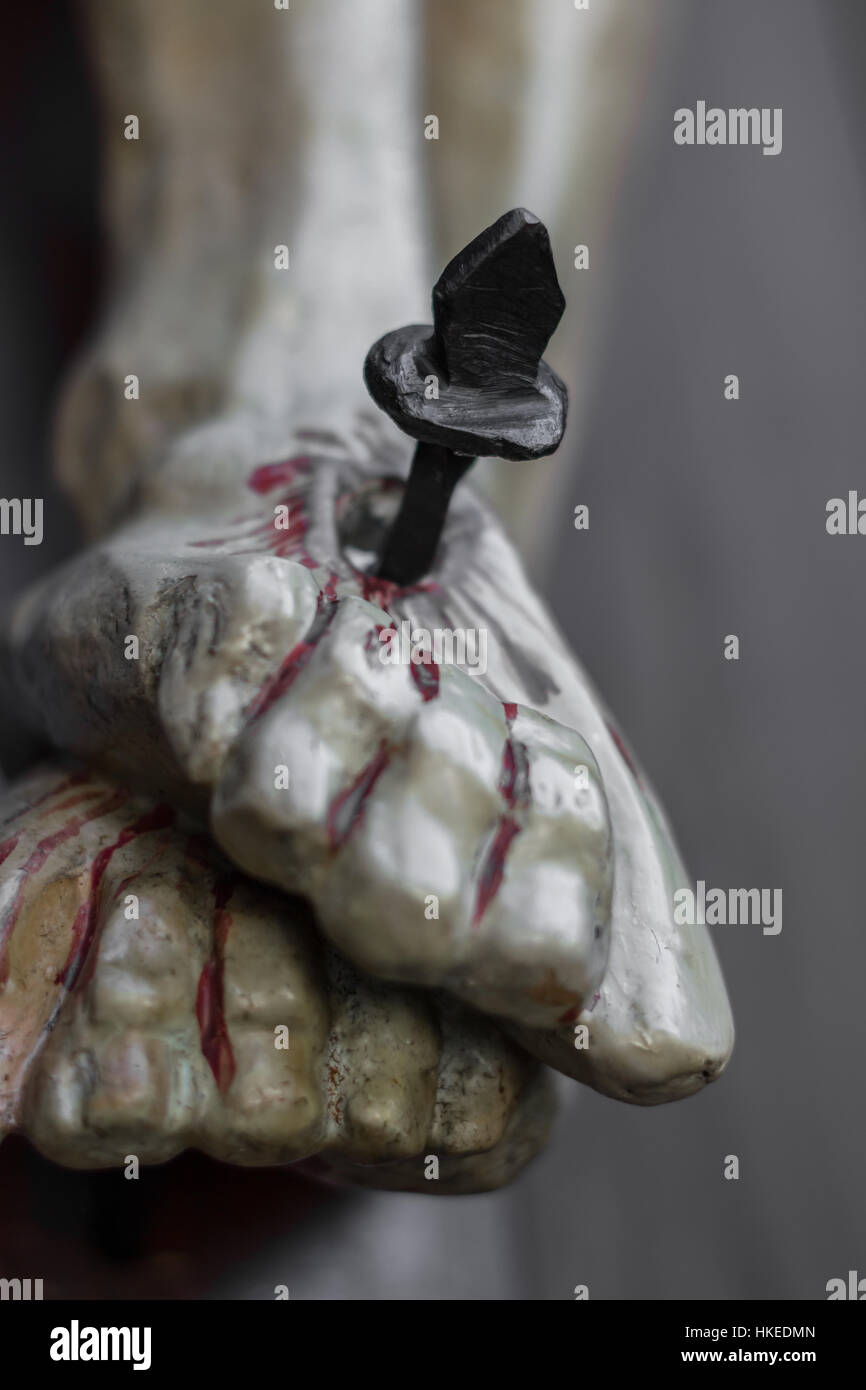 Feet jesus christ nailed cross hi-res stock photography and images - Alamy