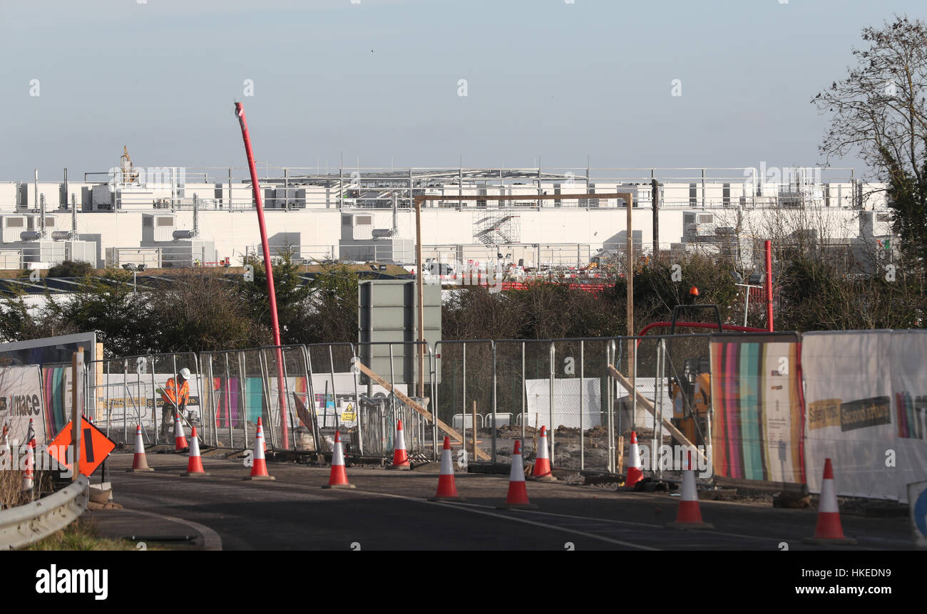 Construction of Facebook's new Data Centre in Damastown, Dublin Stock ...
