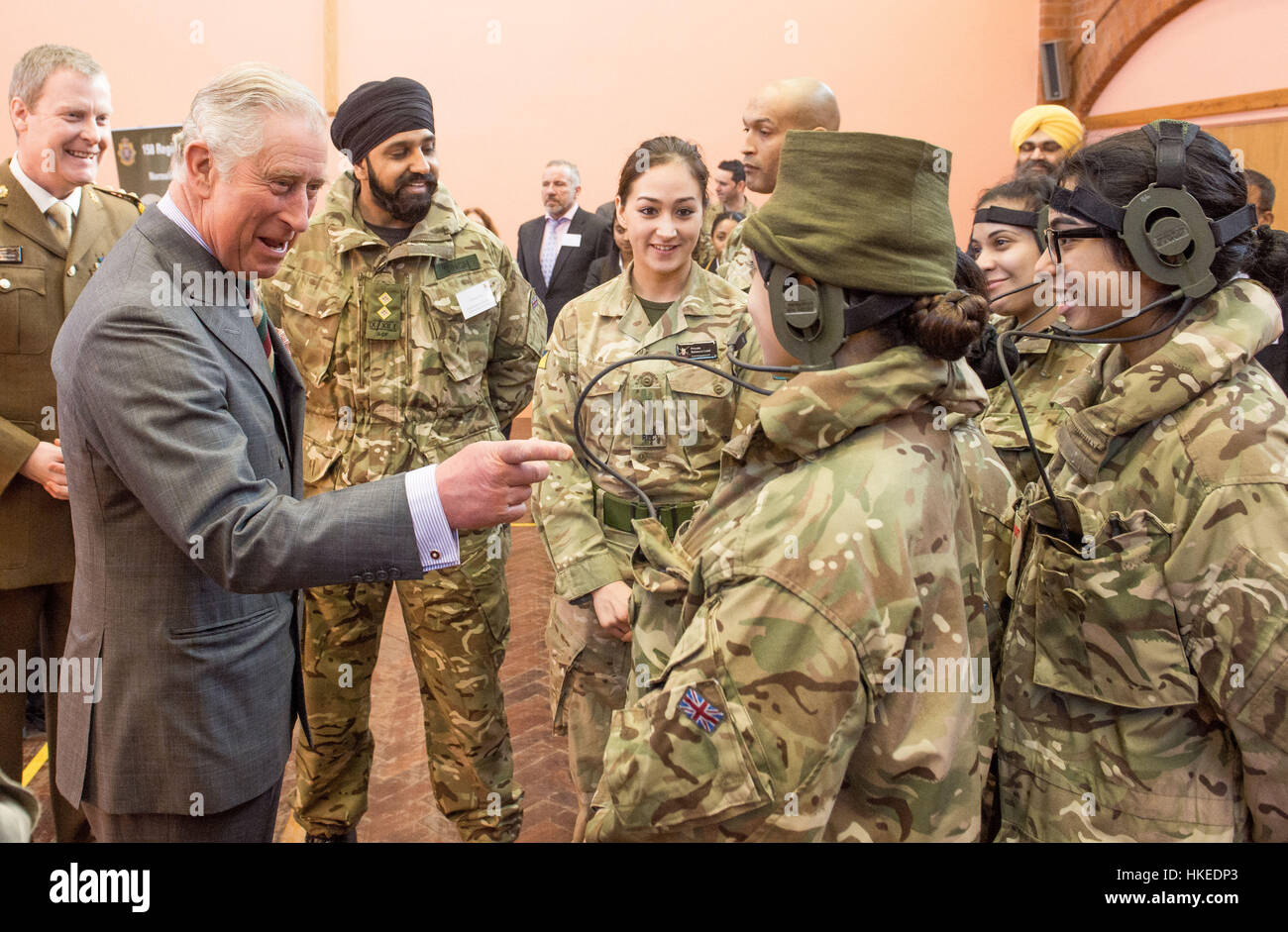 The Prince of Wales, Field Marshal of the British Army, meets Army ...