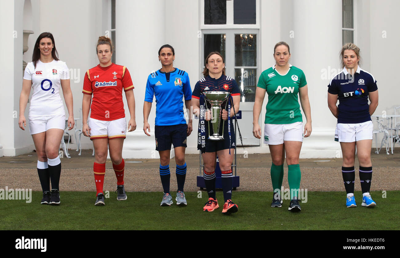 (From left to right) England women's captain Sarah Hunter, Wales women ...