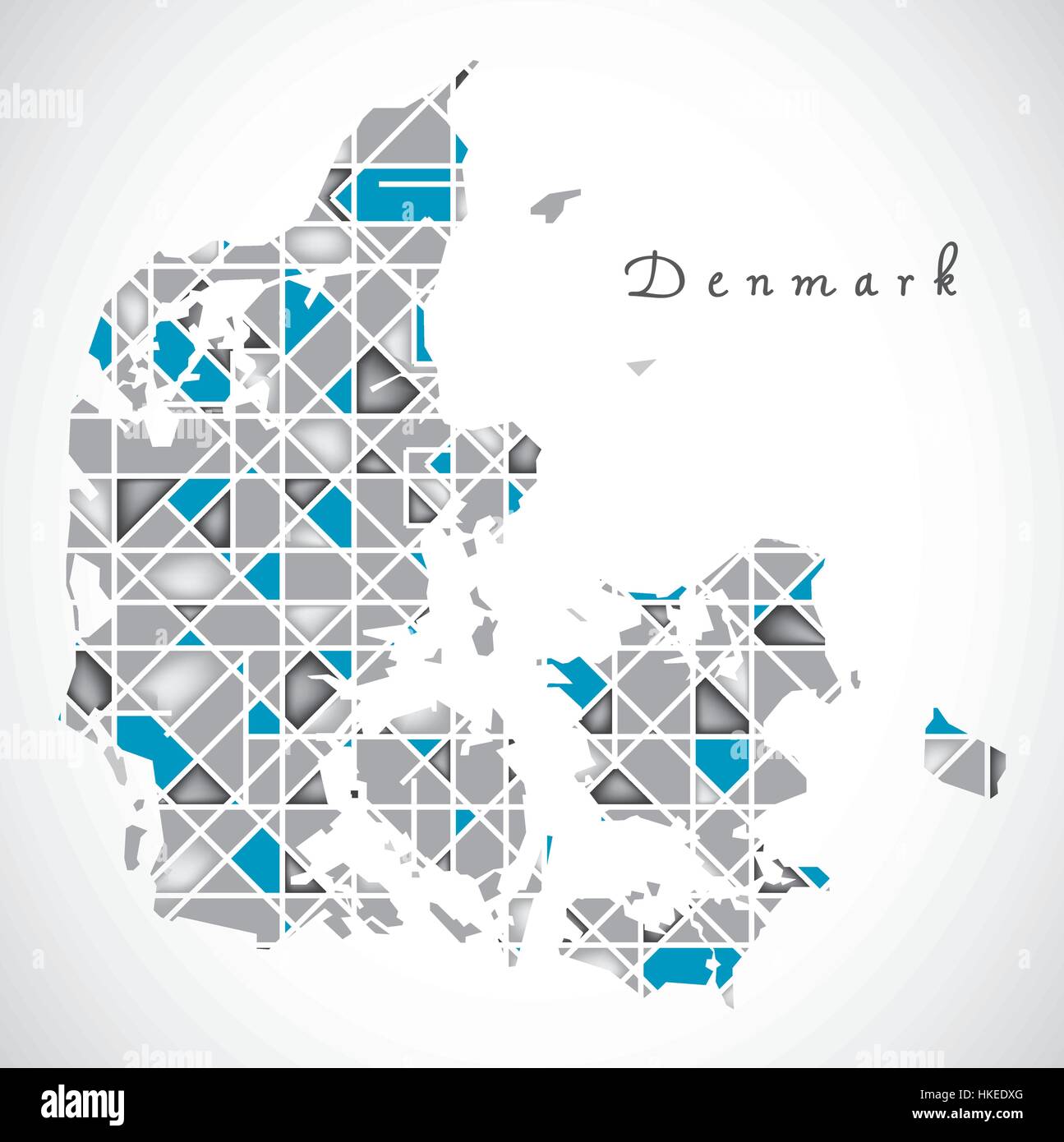 Denmark map hi-res stock photography and images - Alamy