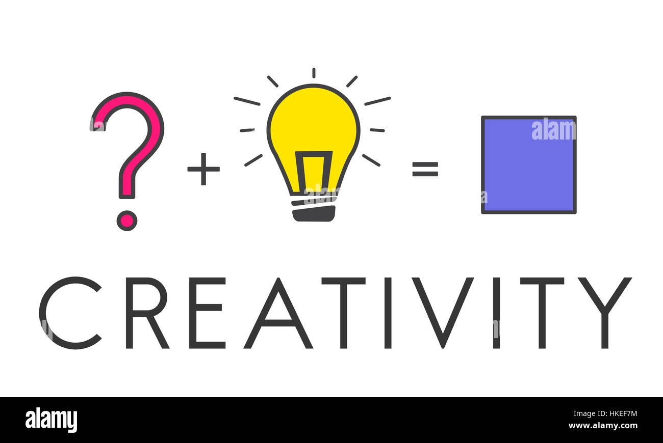 Creative Curiosity Ideas Equation Concept Stock Photo - Alamy