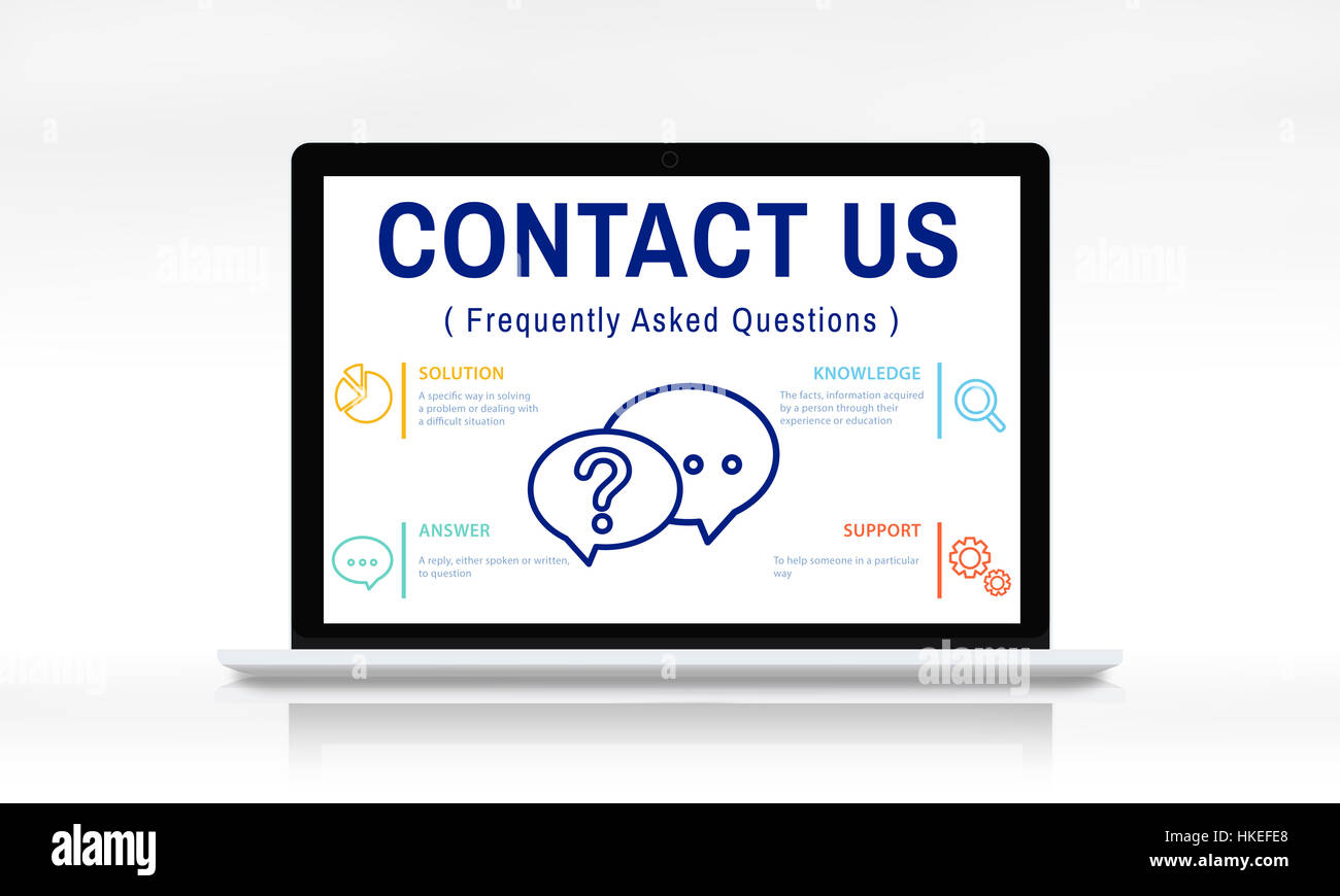 FAQs Customer Service Icon Concept Stock Photo - Alamy