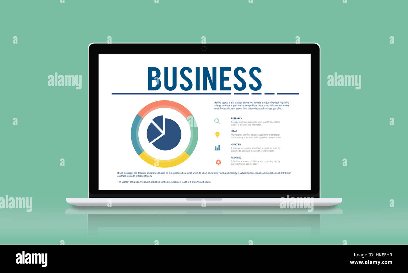 Small Business Analysis Pie Chart Concept Stock Photo - Alamy
