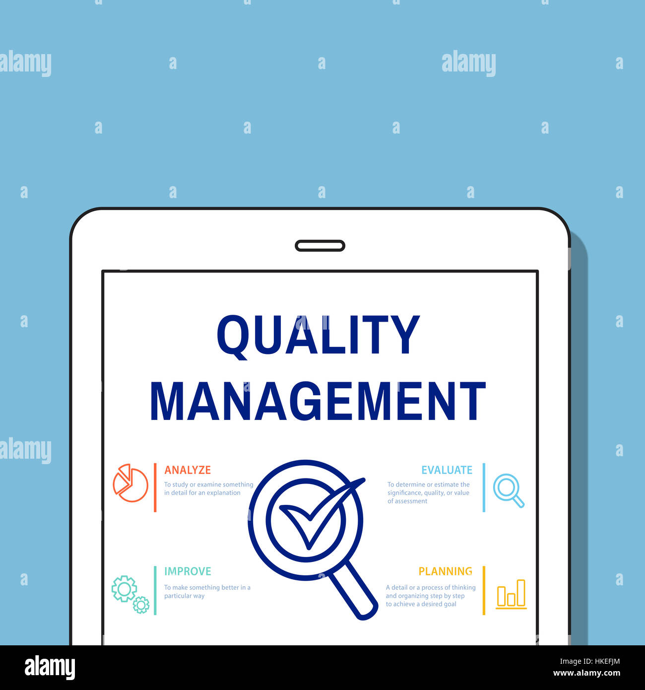 Quality Management Check Icon Concept Stock Photo - Alamy