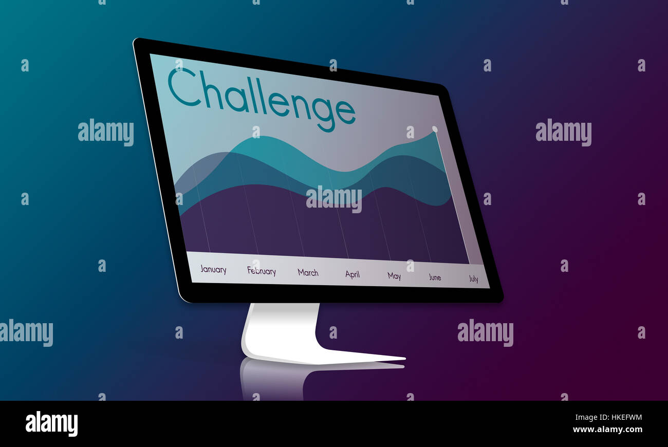 Challenge Business Graph Growth Success Concept Stock Photo - Alamy