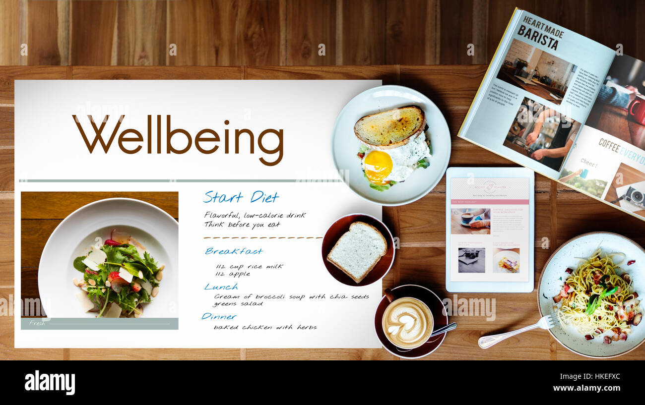 Diet Plan Healthy Living Concept Stock Photo - Alamy