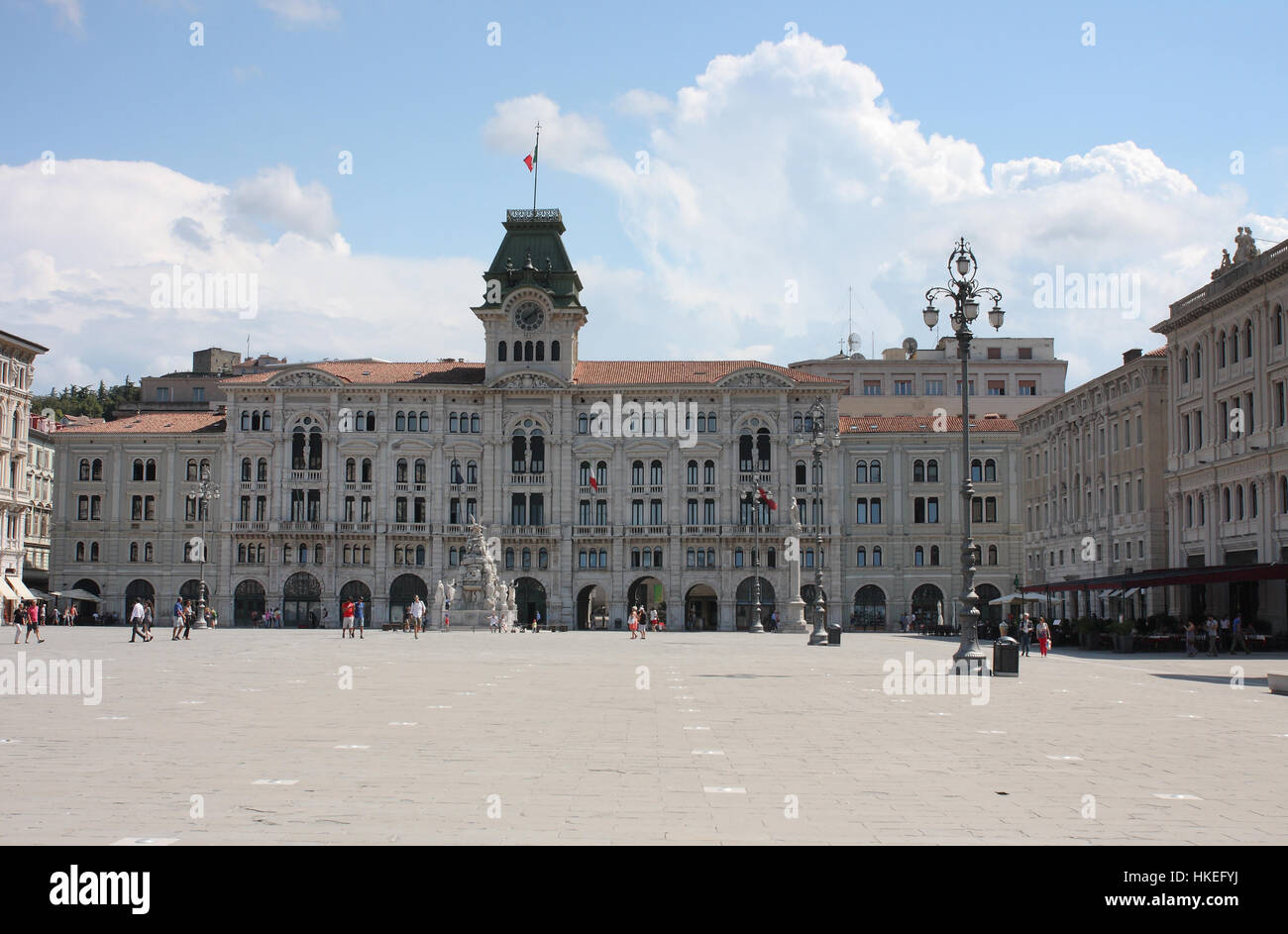 TRIESTE,ITALY - AUGUST 18,2015 : The City Hall, historical building on ...