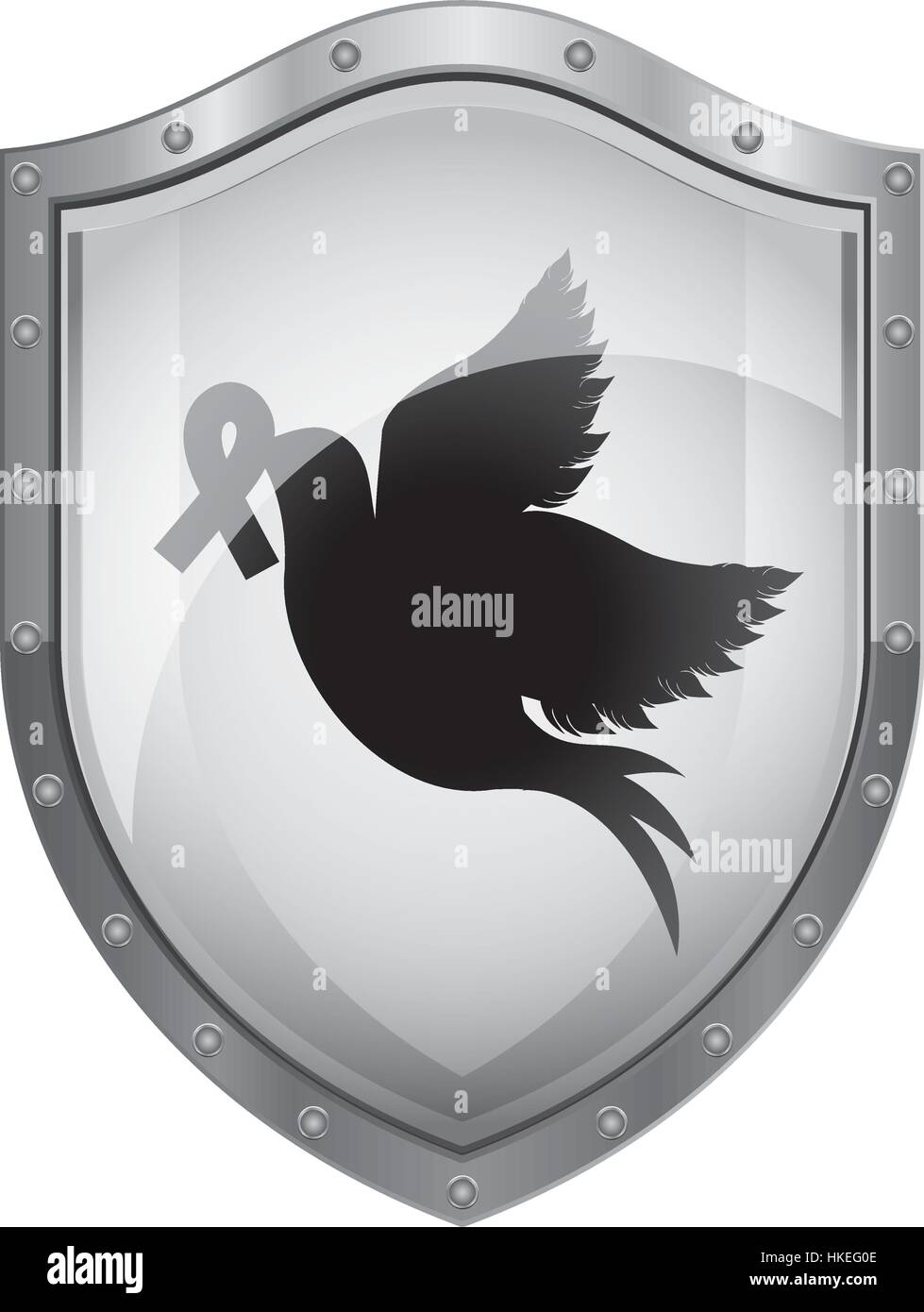Dove with peace ribbon icon vector illustration graphic design Stock ...