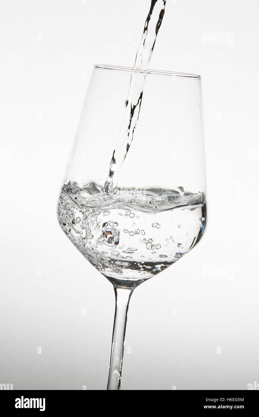 falling water in a glass Stock Photo - Alamy