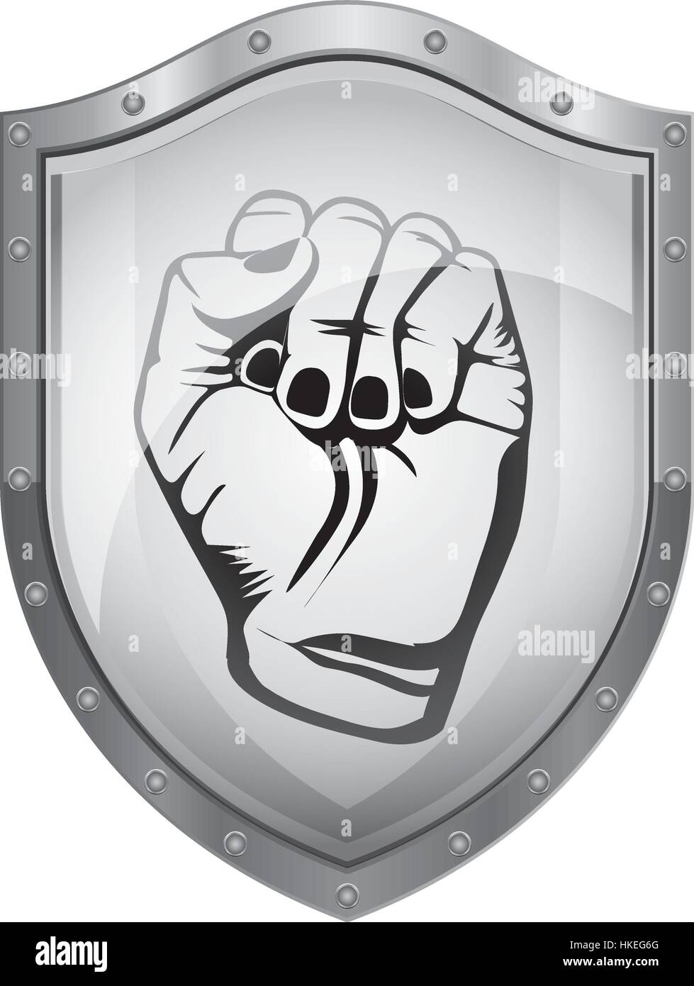 Raised Fist Symbol Icon Vector High Resolution Stock Photography and ...