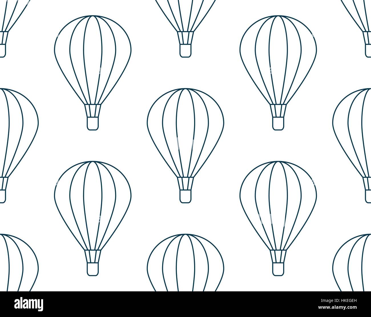 Seamless pattern made of flying cartoon air balloons Stock Vector Image ...