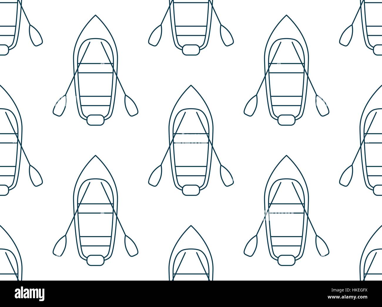 Seamless pattern made of cartoon boats top view Stock Vector Image ...