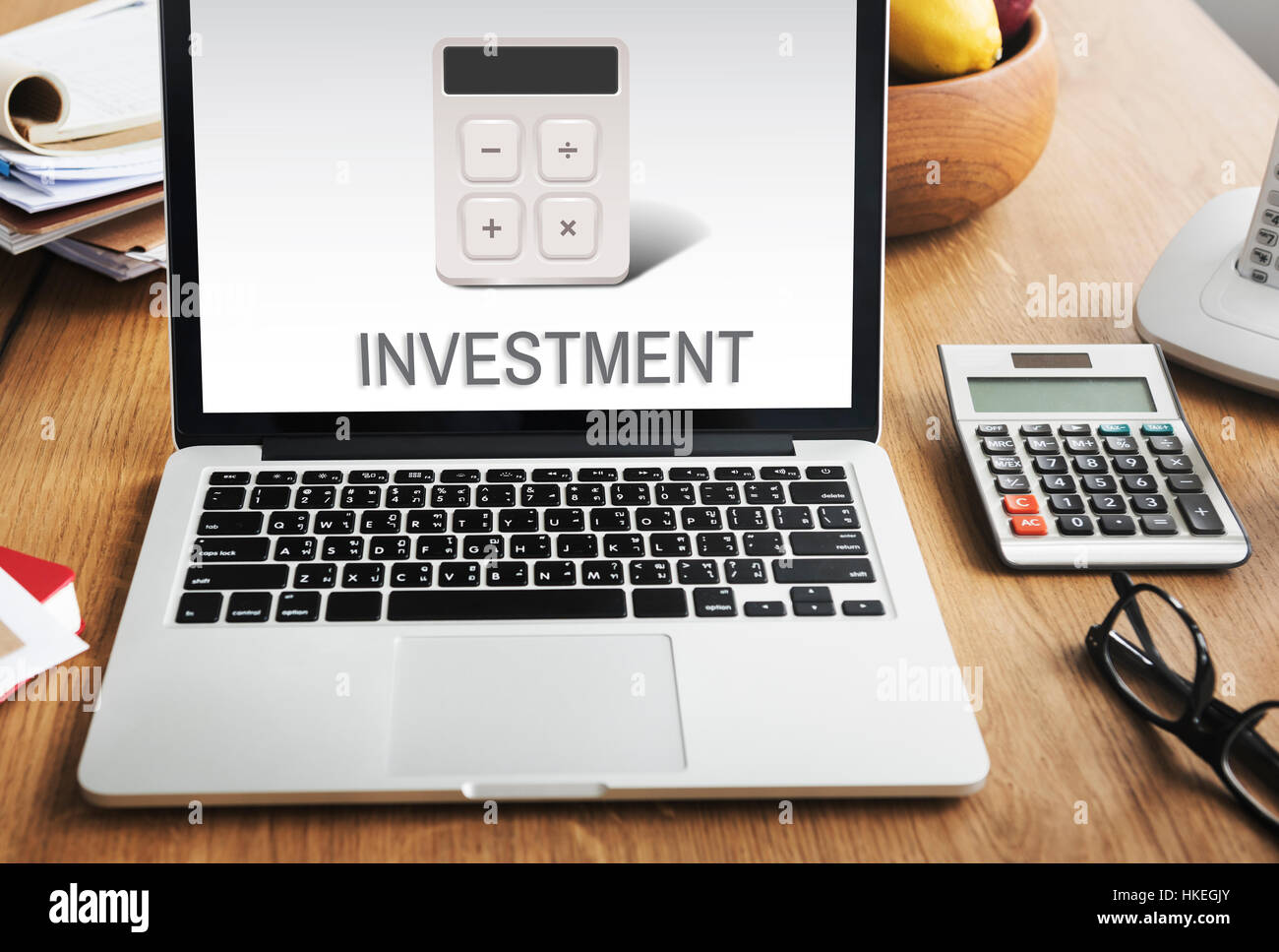 Calculator Financial Accounting Investment Graphic Concept Stock Photo ...