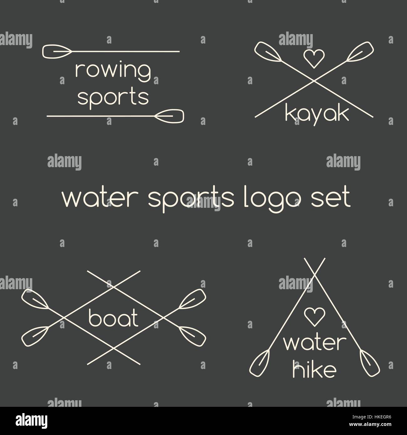 Line art water sports logo set Stock Vector Image & Art - Alamy