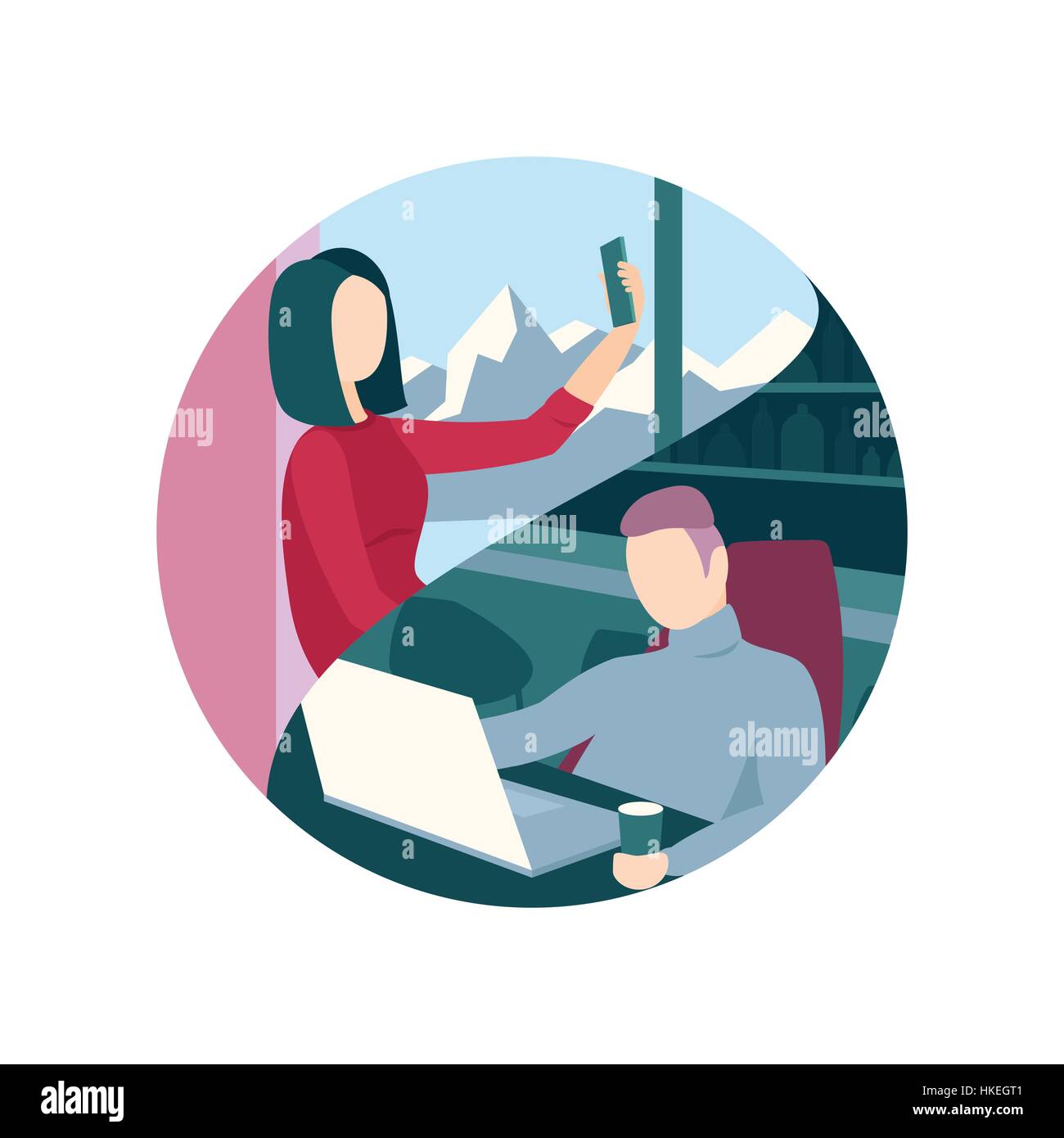 Relationship distance Cut Out Stock Images & Pictures - Alamy