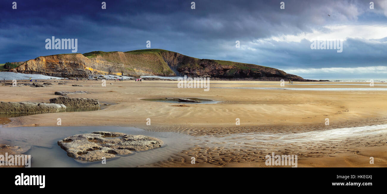 Dunraven Bay, Southerndown, Panorama Stock Photo - Alamy