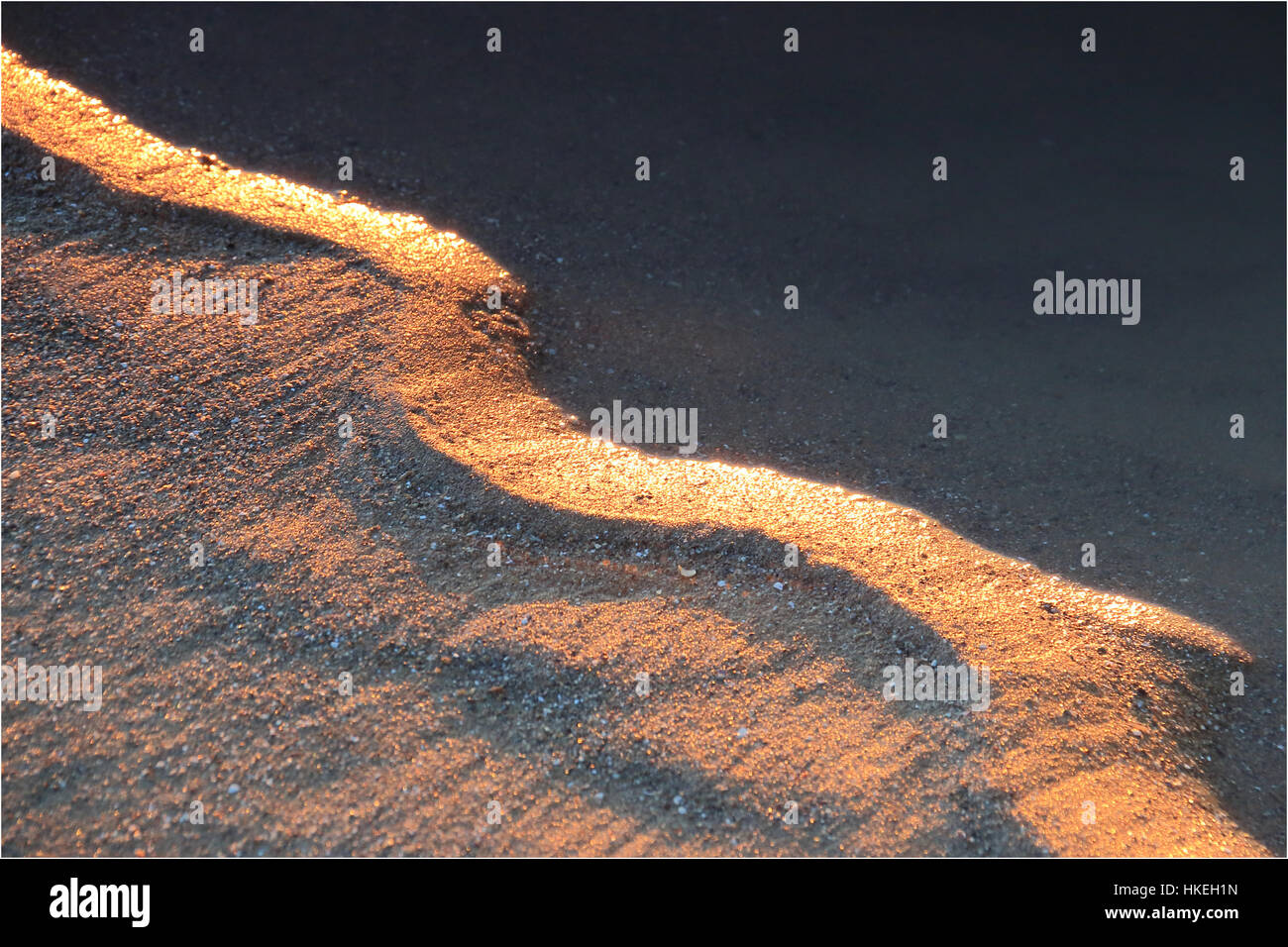 Ribbon of Golden Sand Stock Photo - Alamy
