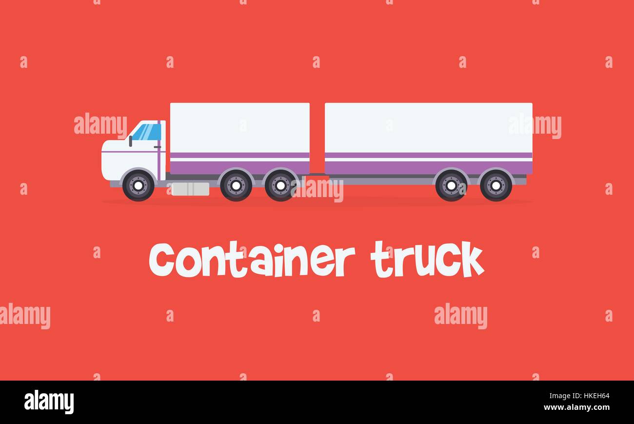 Red pickup truck on Stock Vector Images - Alamy