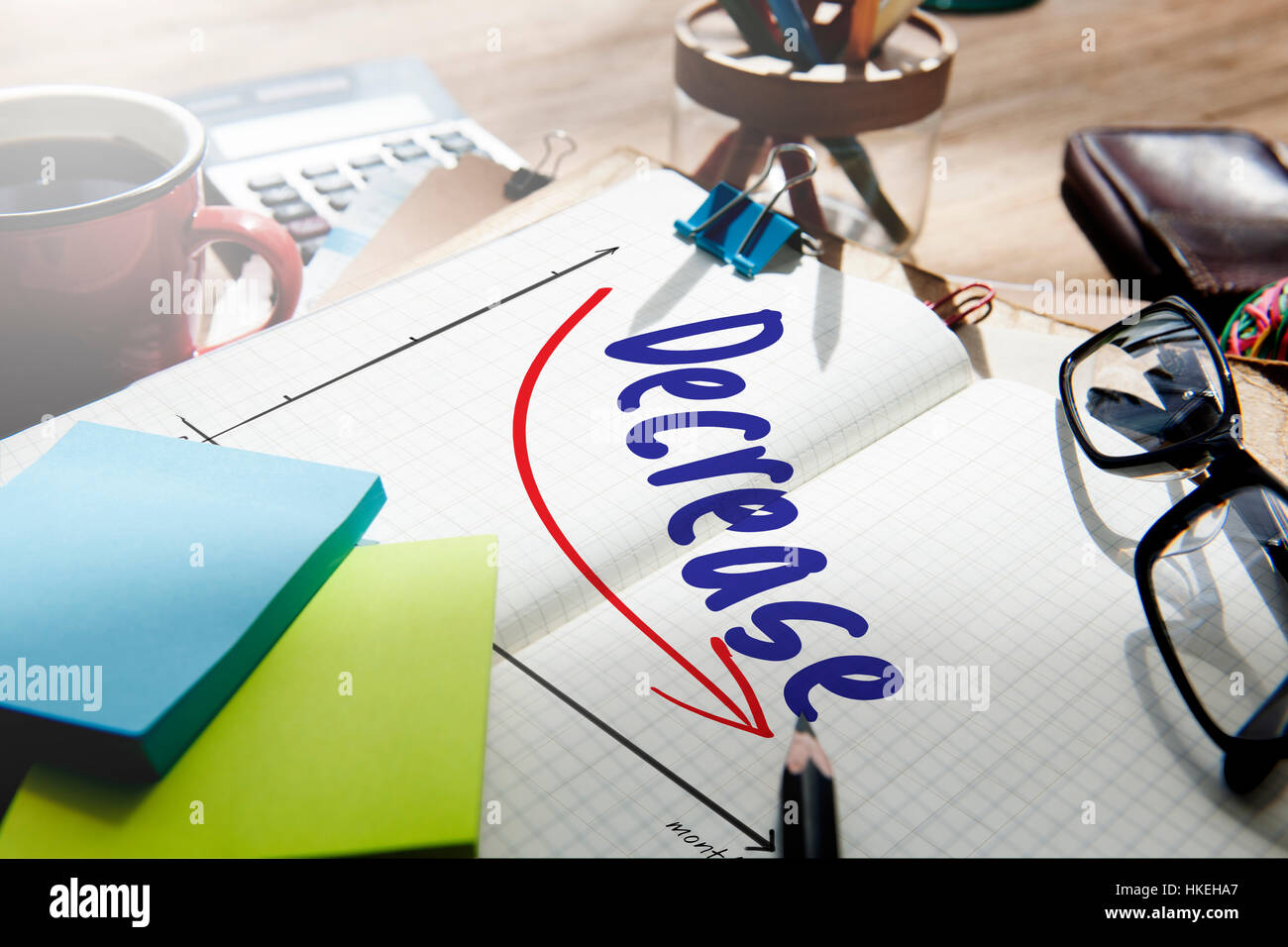 Recession Financial Risk Failure Decrease Concept Stock Photo - Alamy