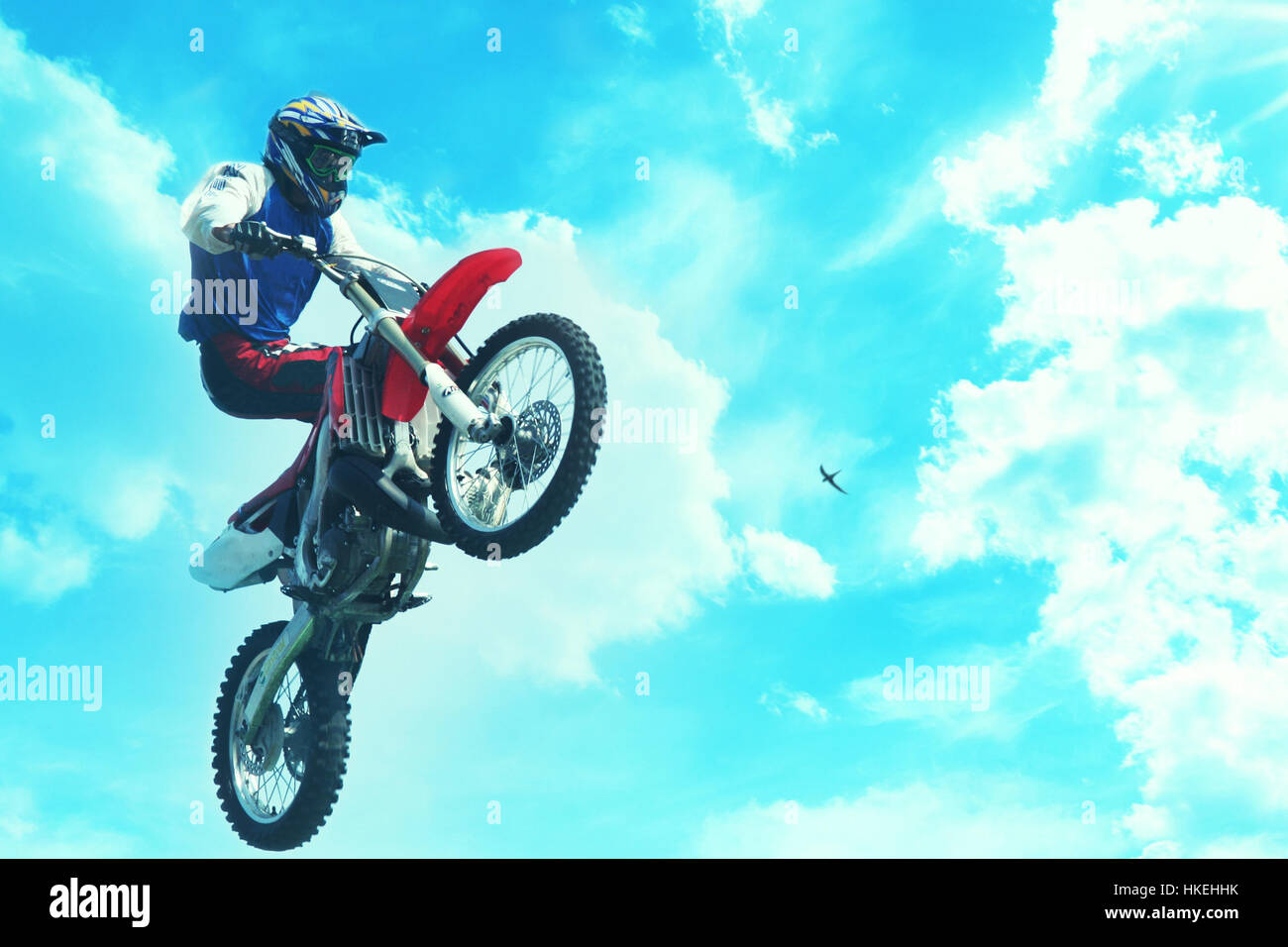 Biker Acrobatic Jump Trial Show High Resolution Stock Photography and ...