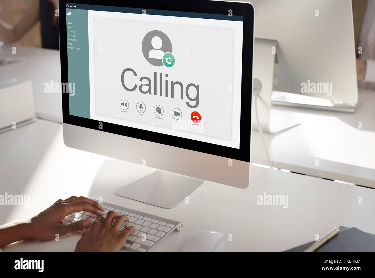 Calling Communication Connect Networking Concept Stock Photo - Alamy