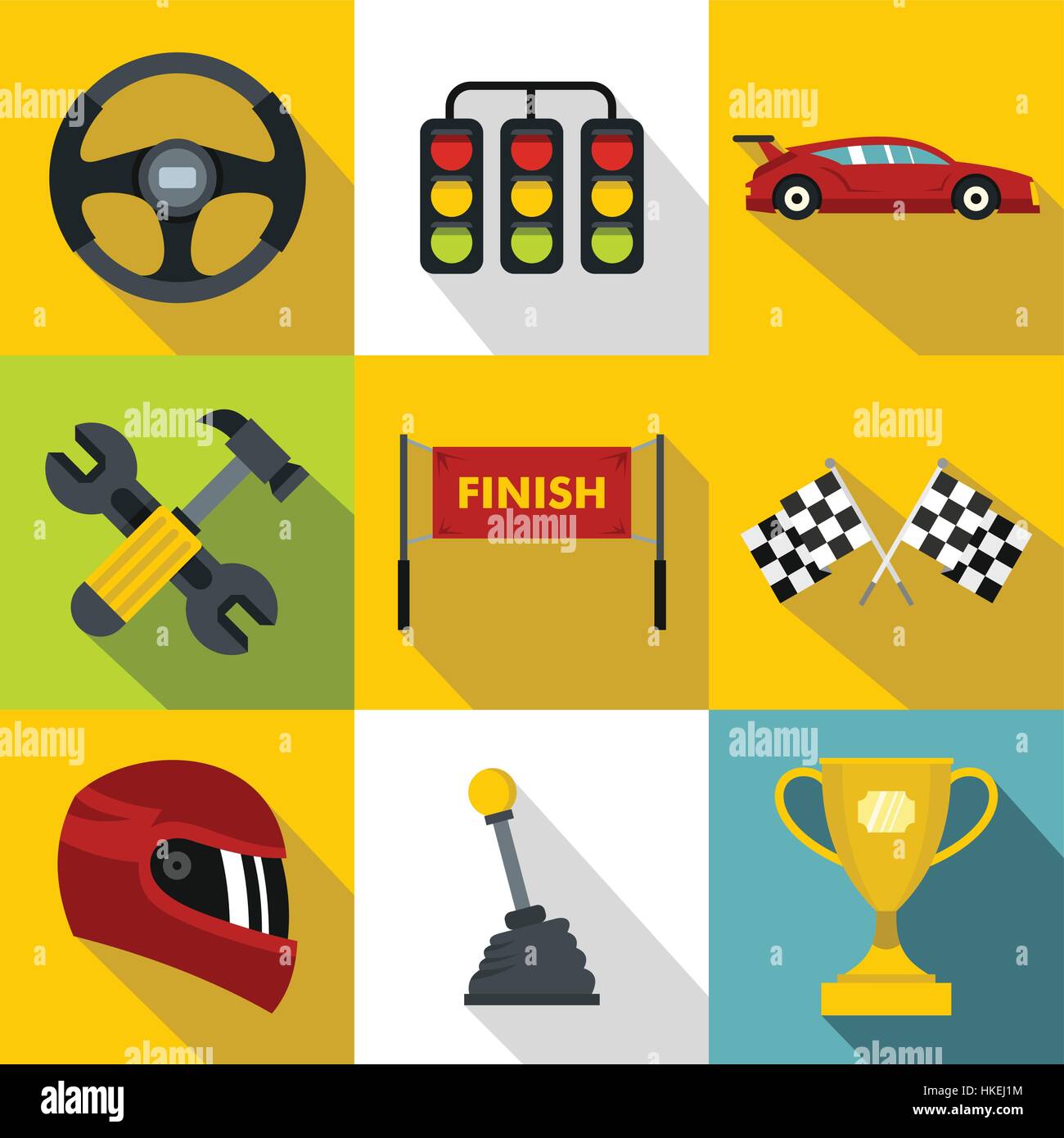 Speed cars icons set. Flat illustration of 9 speed cars vector icons ...