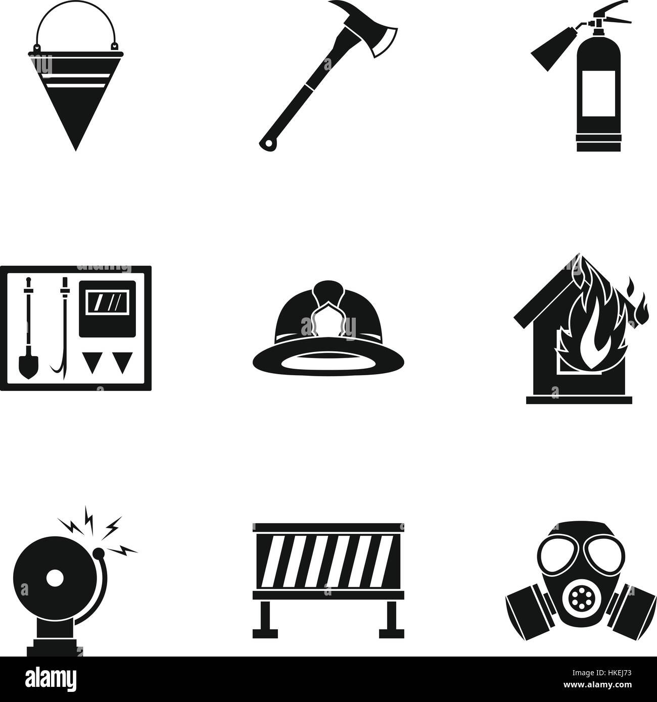 Fire icons set. Simple illustration of 9 fire vector icons for web ...