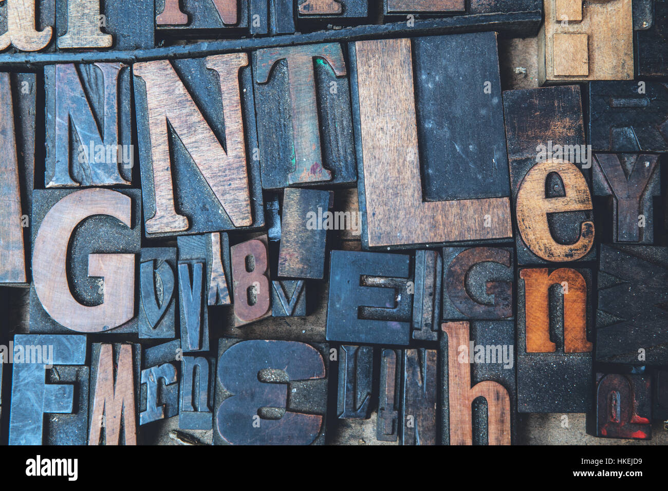 Type lettering on traditional letterpress Stock Photo - Alamy