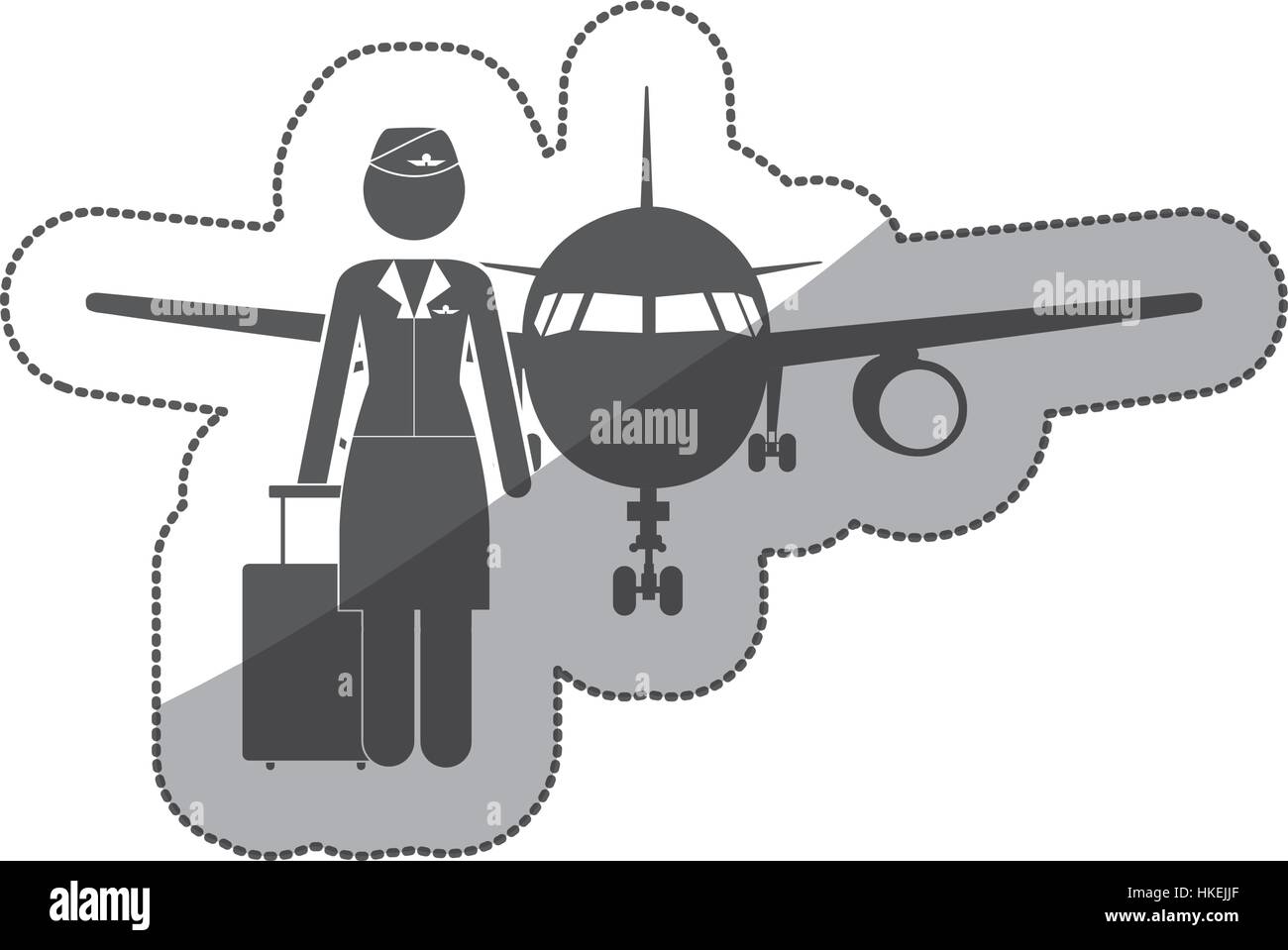 Flight assistant pictogram icon vector illustration graphic design ...