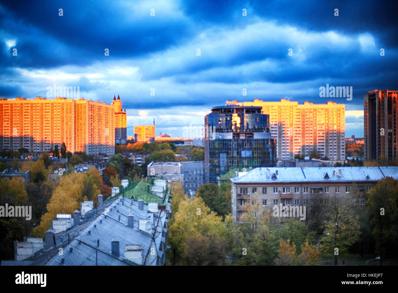 Evening mystical sky apocalypse colorful vibrant background Stock Photo ...
