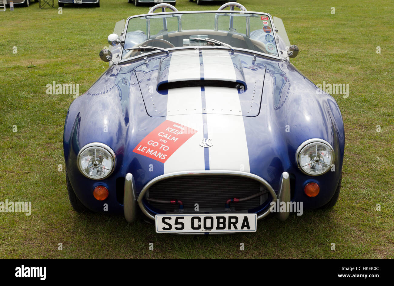 Front view of an AC Cobra on display in the AC owners Club Zone, at the ...