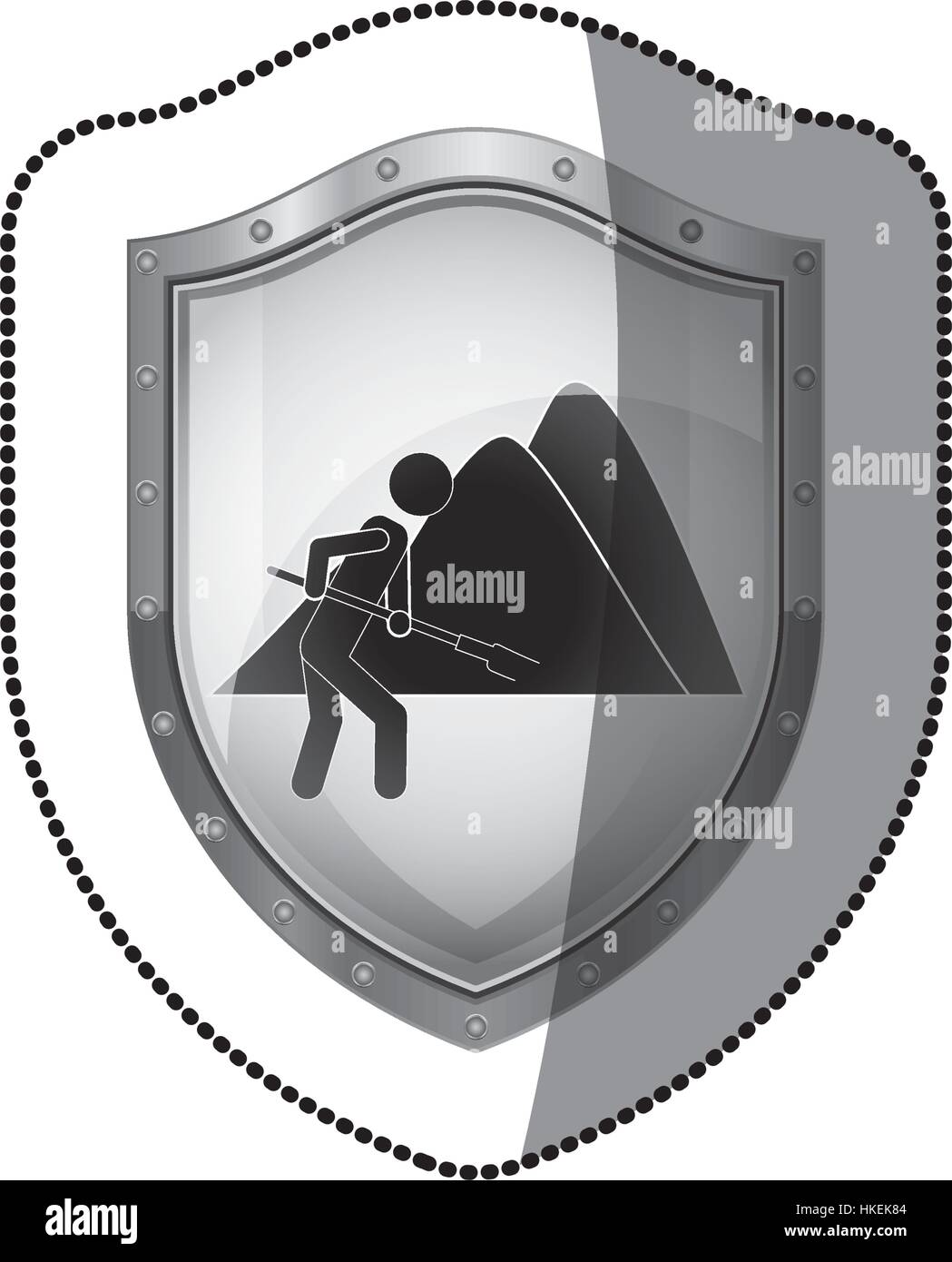 Miner worker pictogram icon vector illustration graphic design Stock ...