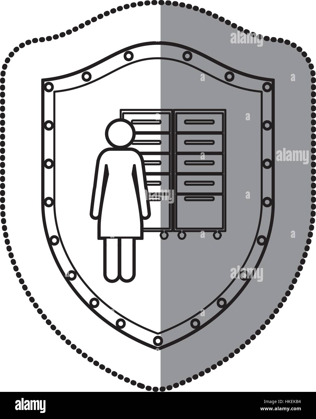 Office secretary pictogram icon vector illustration graphic design ...