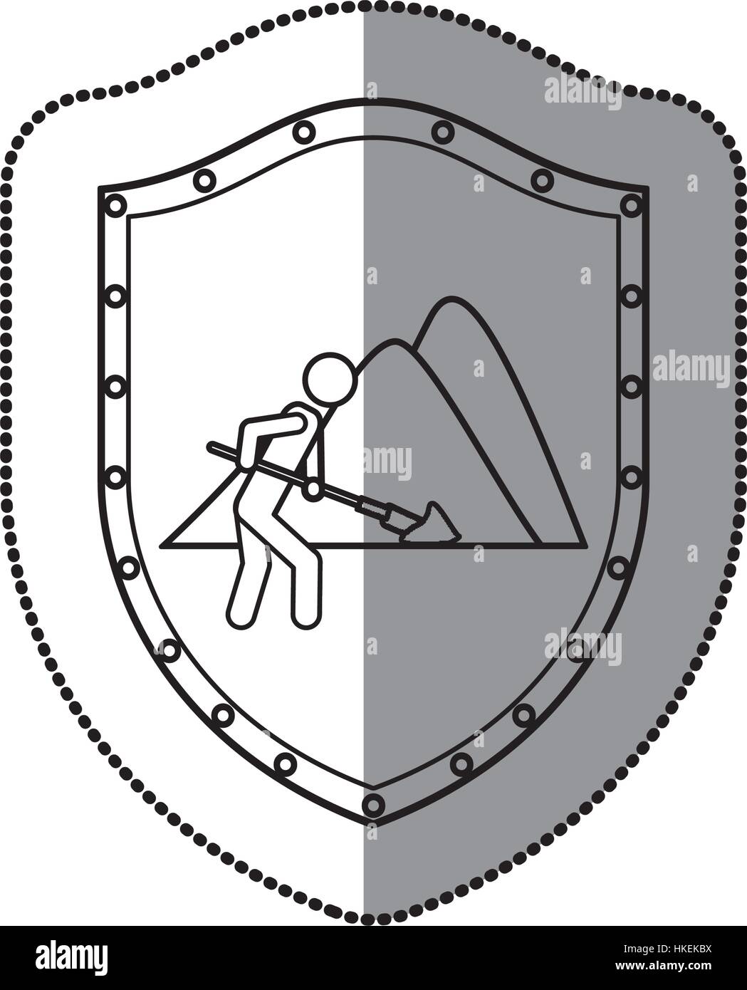 Miner worker pictogram icon vector illustration graphic design Stock ...