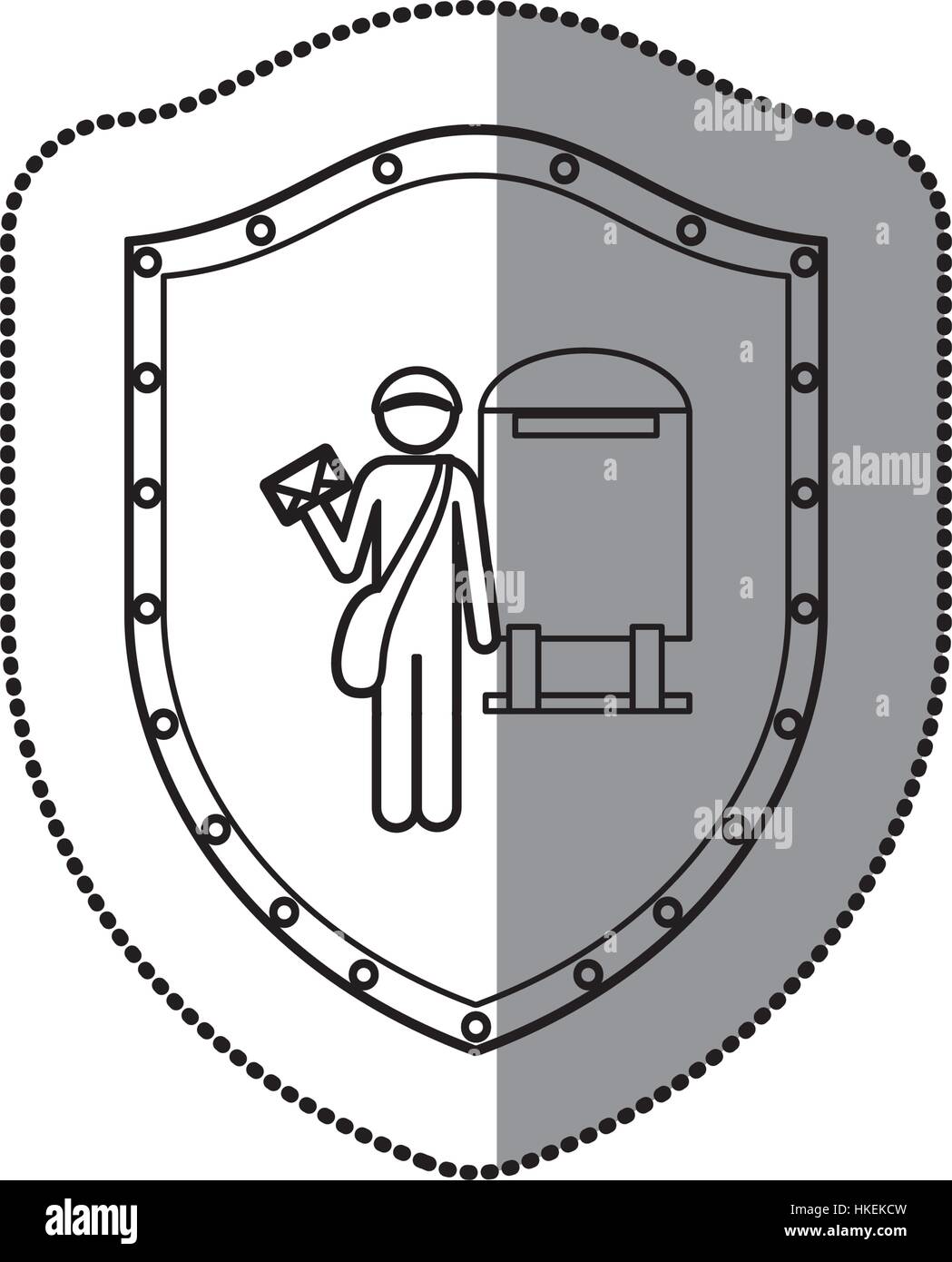 Mail man pictogram icon vector illustration graphic design Stock Vector ...